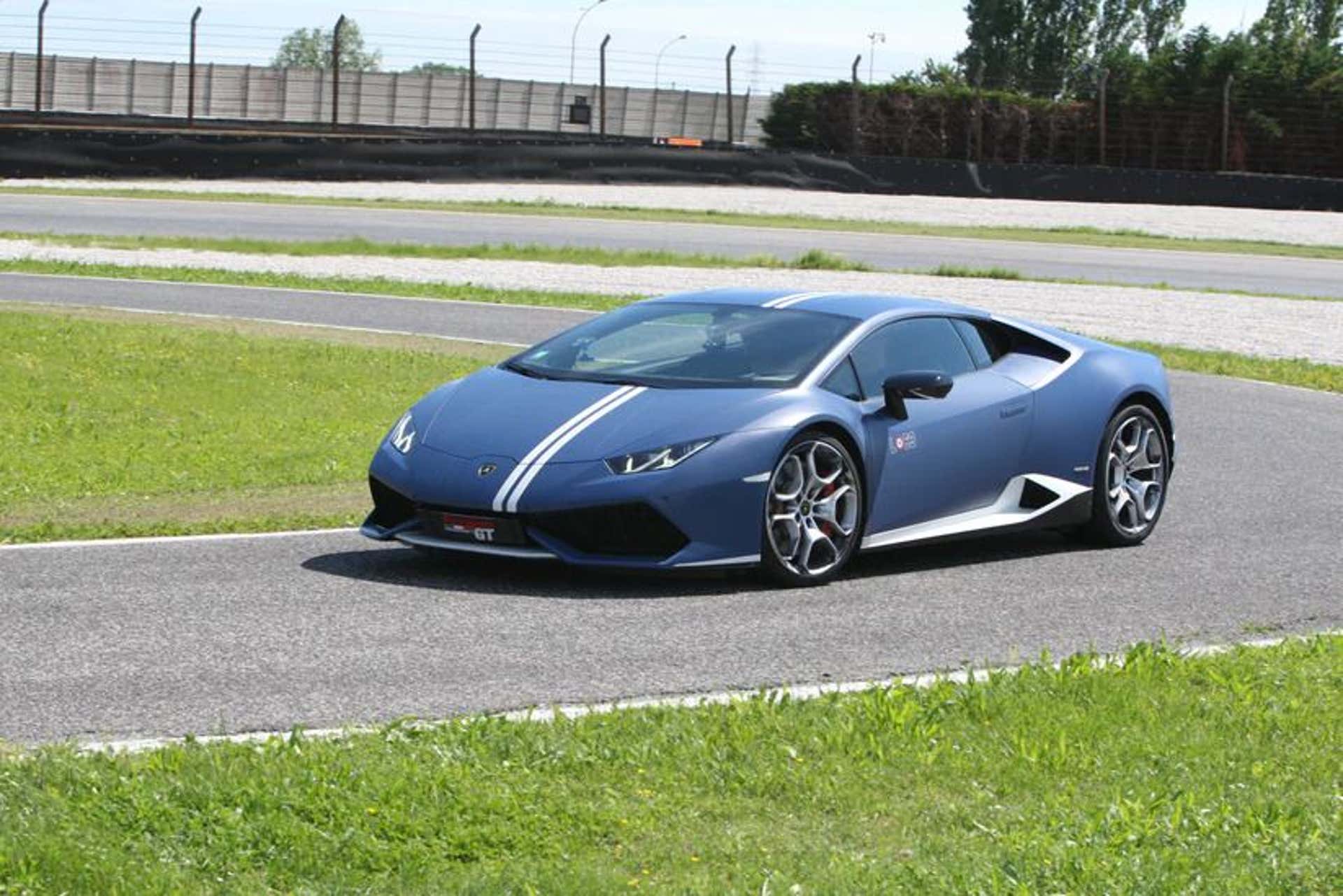 Lamborghini Huracan Avio sports driving course at the Lombardore ...