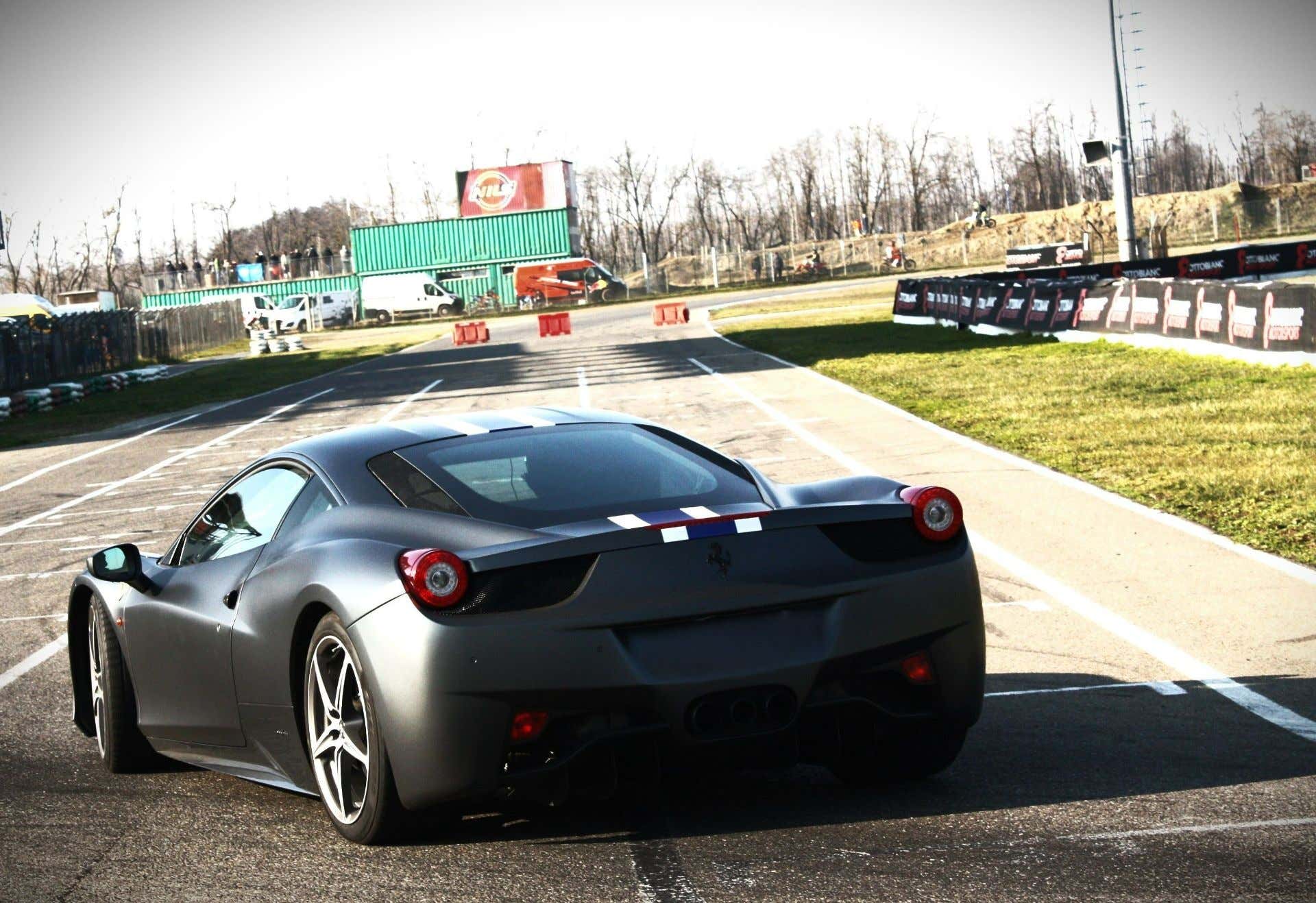 Track driving in 2 Ferrari F458 Italia at Castelletto Circuit (2+2 laps ...